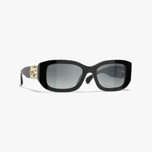Chanel Rectangle Sunglasses - Black