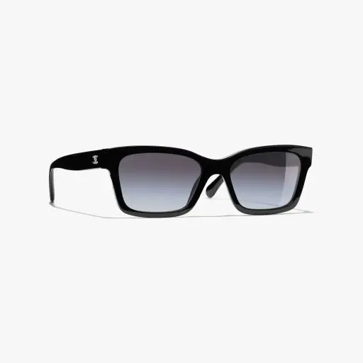 Chanel Square Sunglasses - Black