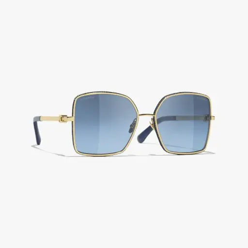 Chanel Square Sunglasses - Gold