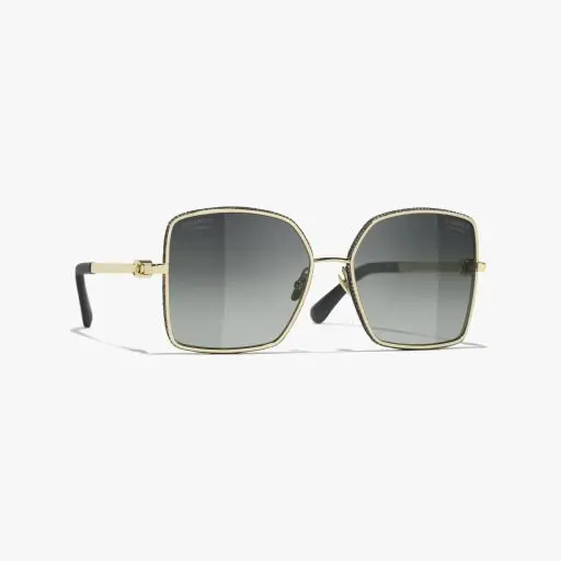 Chanel Square Sunglasses - Gold