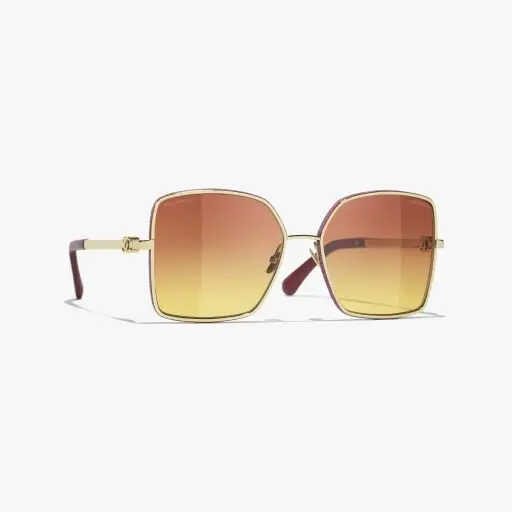 Chanel Square Sunglasses - Gold
