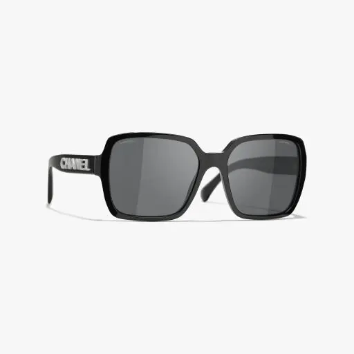 Chanel Square Frame Sunglasses - Black
