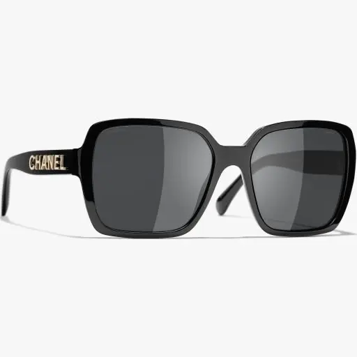 Chanel Square Frame Sunglasses - Black