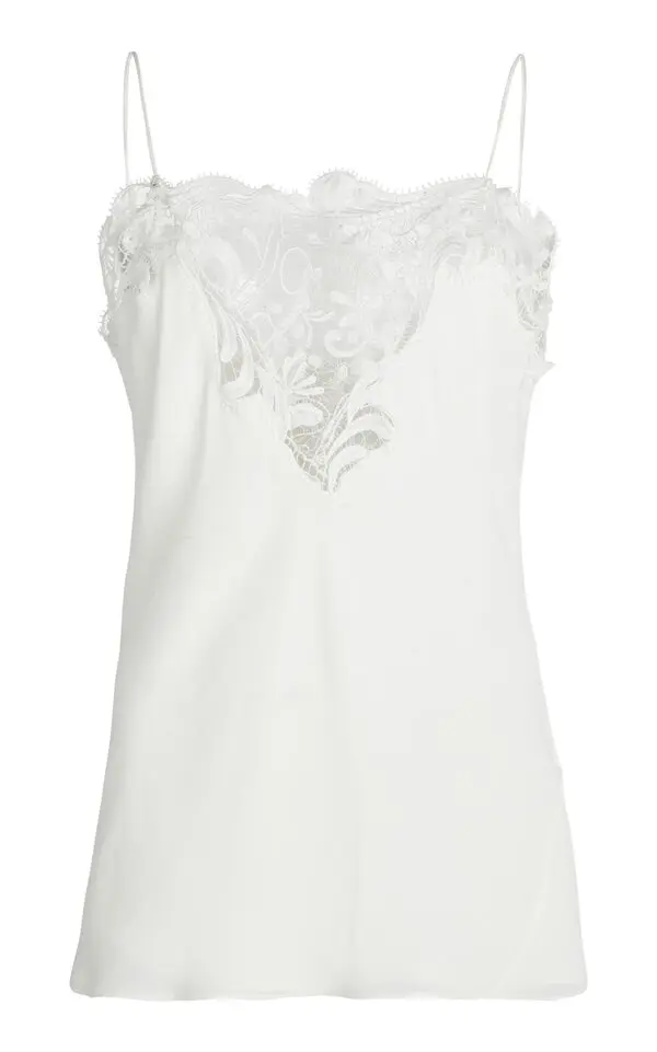 FERRAGAMO Lace-detailed Silk Camisole