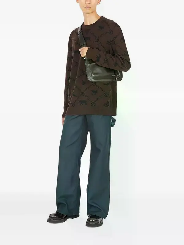 CAPASA MILANO Printed Crew Neck Sweater