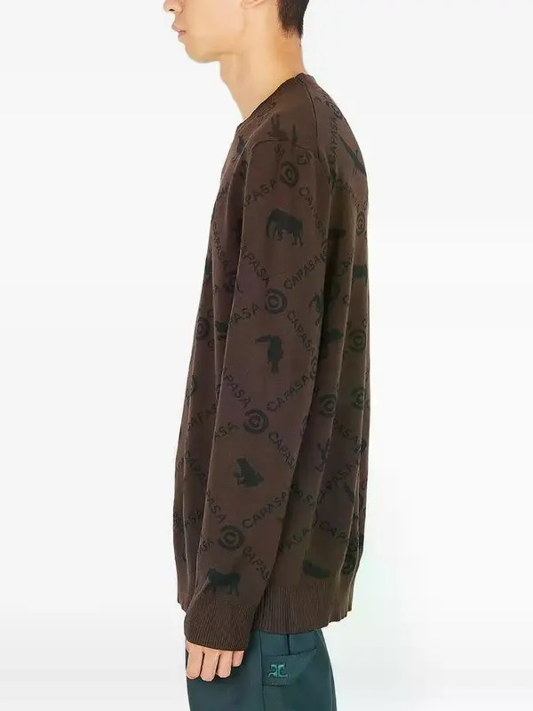 CAPASA MILANO Printed Crew Neck Sweater