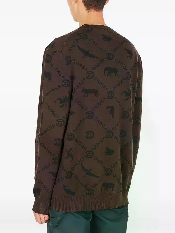 CAPASA MILANO Printed Crew Neck Sweater