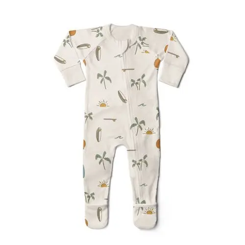 GOUMIKIDS Grow With You Footie With Loose Fit - Birch