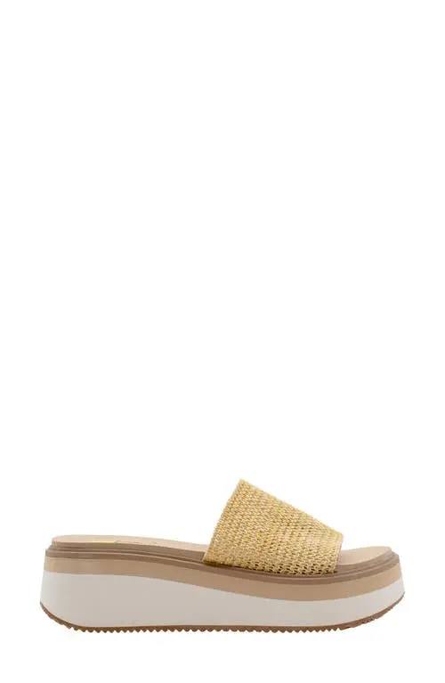 VOLATILE Portobello Platform Wedge Sandal - Natural Raffia