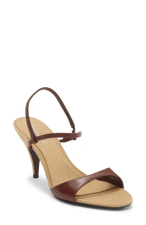 Jeffrey Campbell Calla Slingback Sandals - Brown Tan Combo