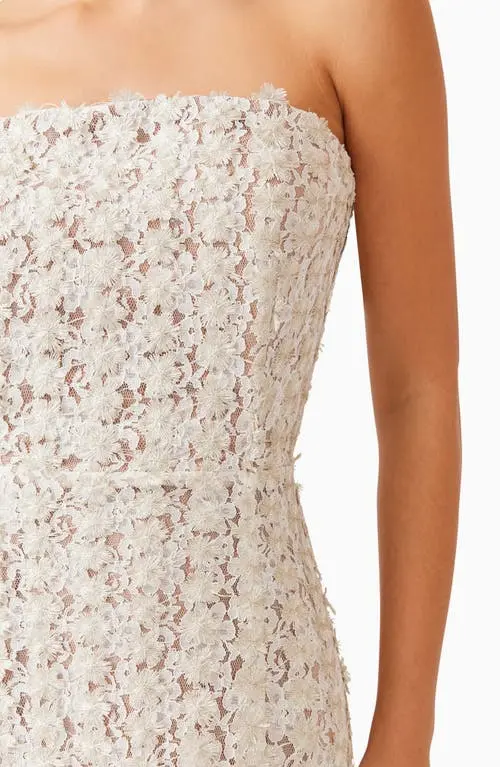 ELLIATT Cali Strapless Lace Midi Dress