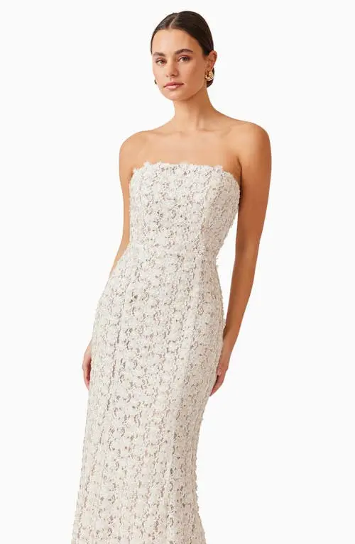 ELLIATT Cali Strapless Lace Midi Dress