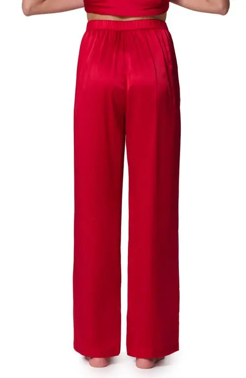 Simone Perele Love Me Silk Lounge Pants - Opera Red
