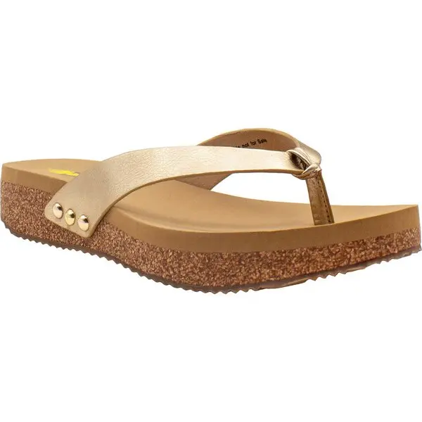 VOLATILE Reishi Platform Flip Flop - Gold