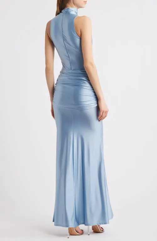DELFI COLLECTIVE Roya Ruched Twisted Satin Gown