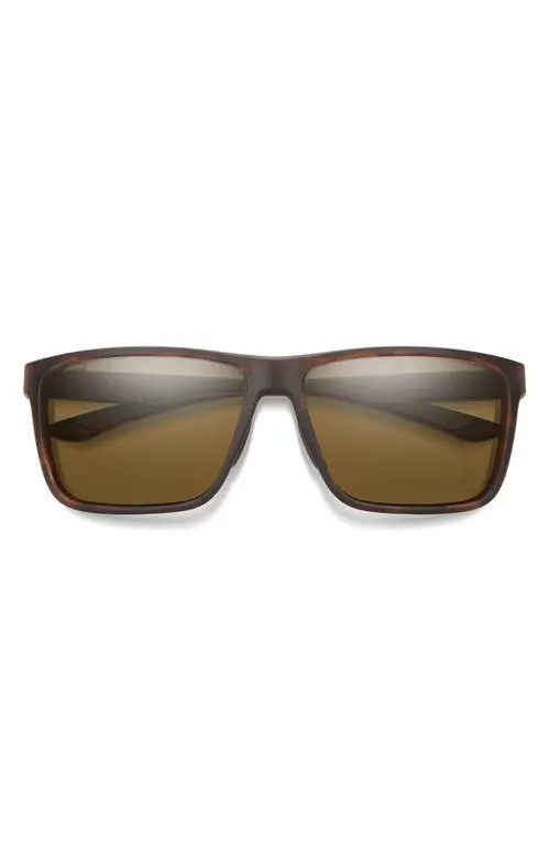 SMITH Riptide Rectangular Sunglasses - Matte Tortoise / Brown