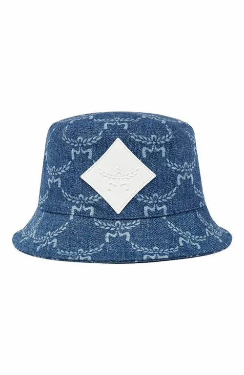 Mcm Lauretos Denim Bucket Hat - Electric Lilac