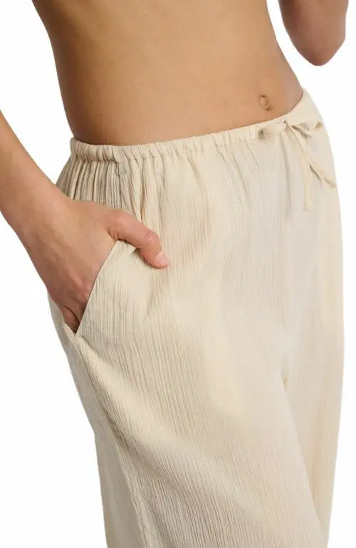 Onia Crinkle Gauze Drawstring Pant - Sandshell