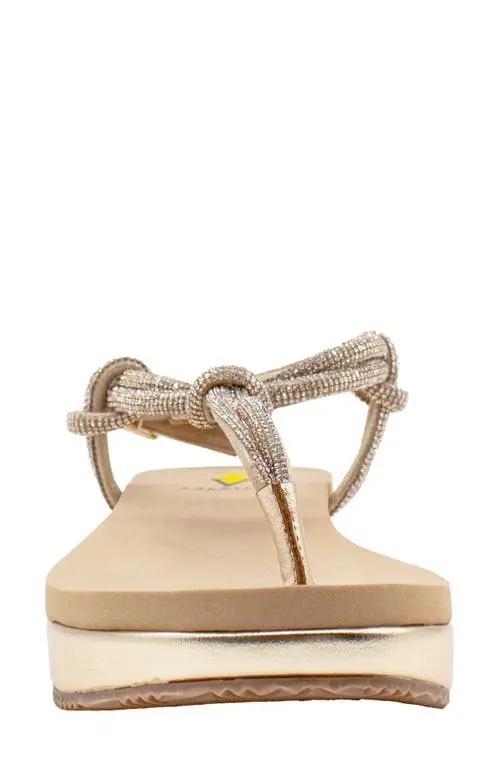VOLATILE Calypso Rhinestone T-strap Sandals
