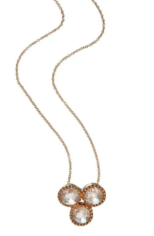 Sethi Couture Rose Cut Diamond Necklace - Gold