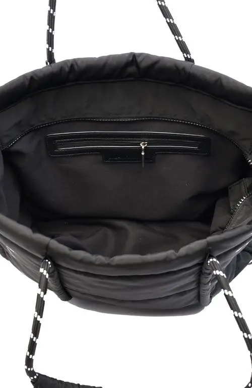 URBAN ORIGINALS Palm Quilted Recycled Nylon Tote - Black