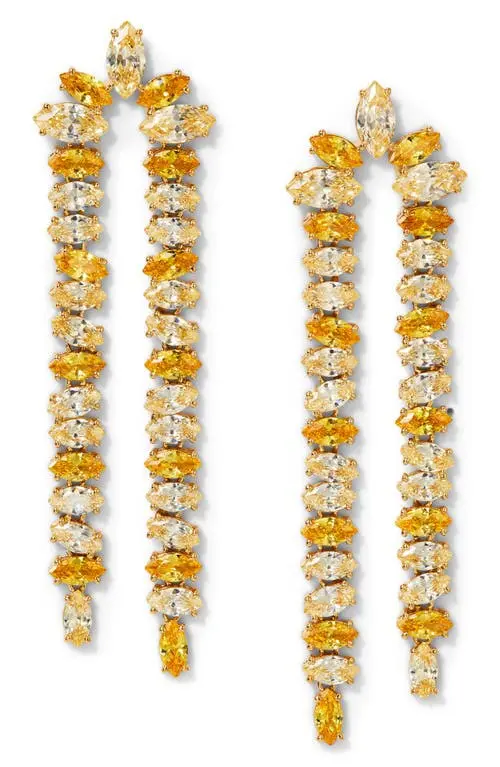 Nadri Palm Springs Linear Drop Earrings - Gold