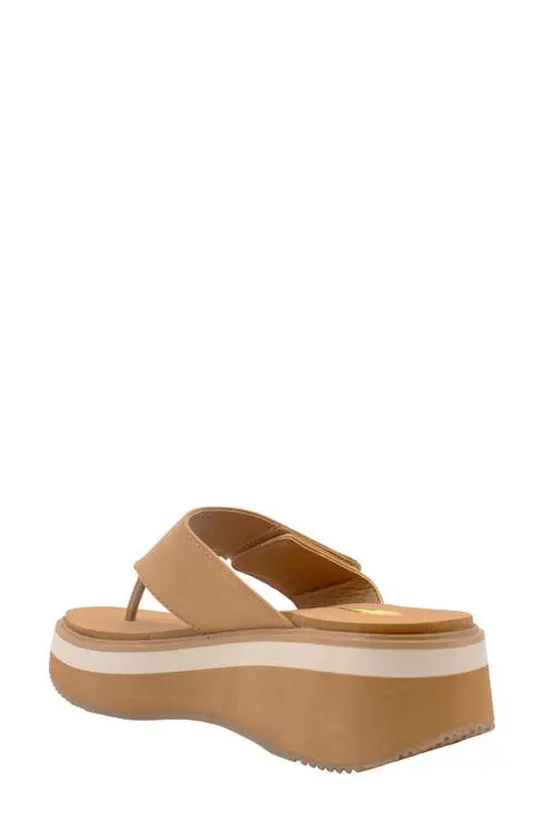 VOLATILE Shitake Platform Wedge Sandal - Tan