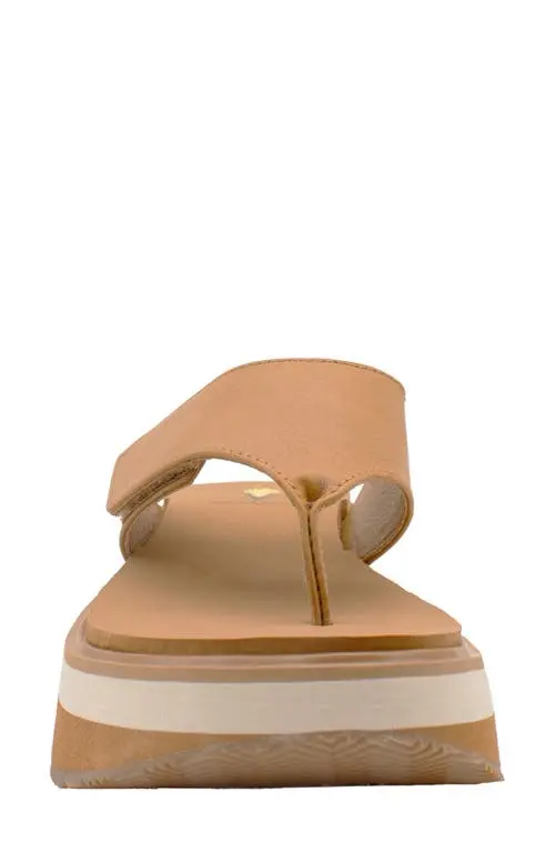 VOLATILE Shitake Platform Wedge Sandal - Tan