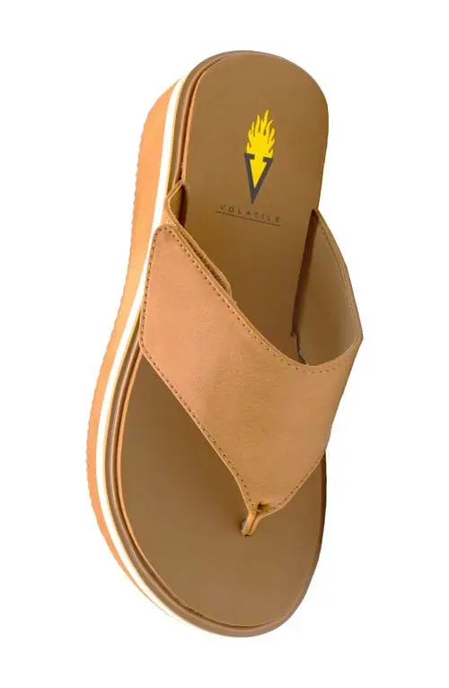 VOLATILE Shitake Platform Wedge Sandal - Tan