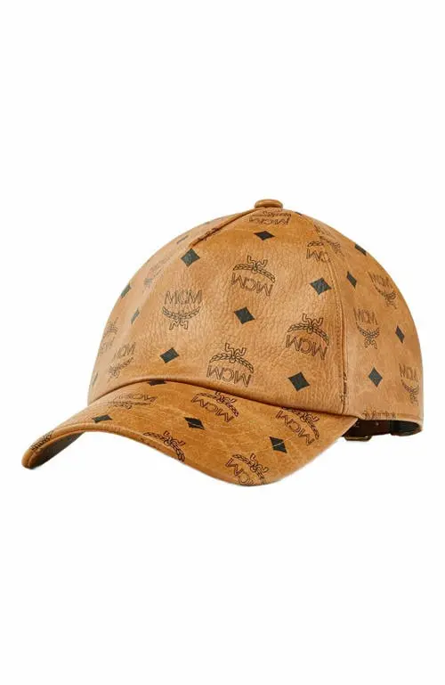 Mcm Classic Visetos Cap - Cognac