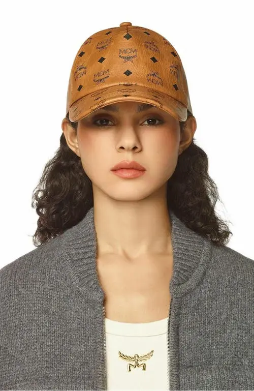 Mcm Classic Visetos Cap - Cognac