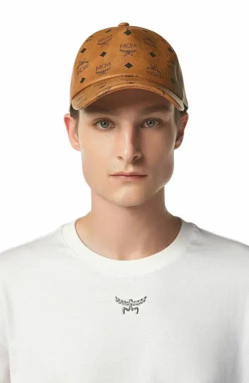 Mcm Classic Visetos Cap - Cognac