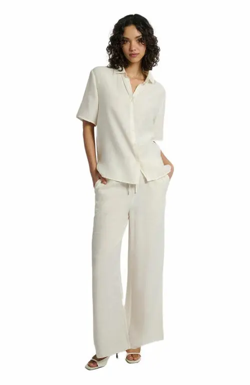 Onia Crinkle Wide Leg Drawstring Pant