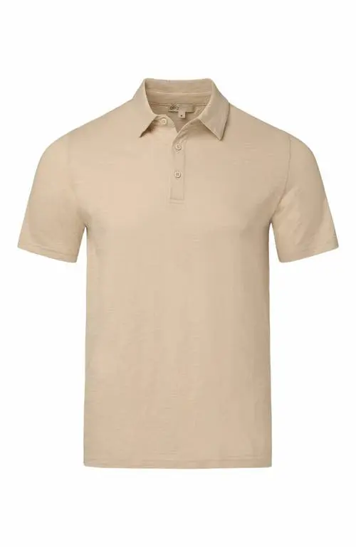 Onia Slub Short Sleeve Polo - Stone