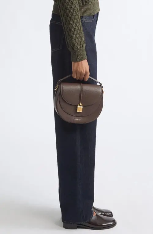 DEMELLIER Siena Leather Saddle Crossbody Bag - Mocha