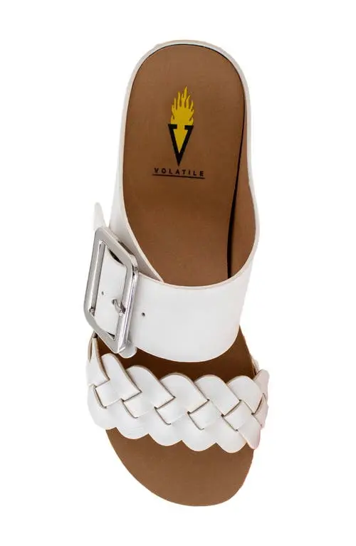 VOLATILE Morel Wedge Sandals - White