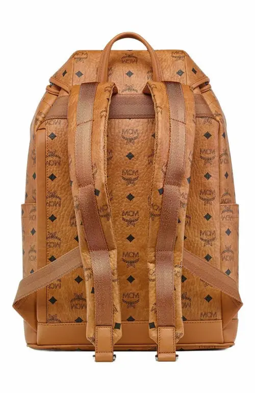 brandenburg backpack in mcm monogram leather Mcm Brandenburg Backpack In Visetos In Cognac - 30% Off