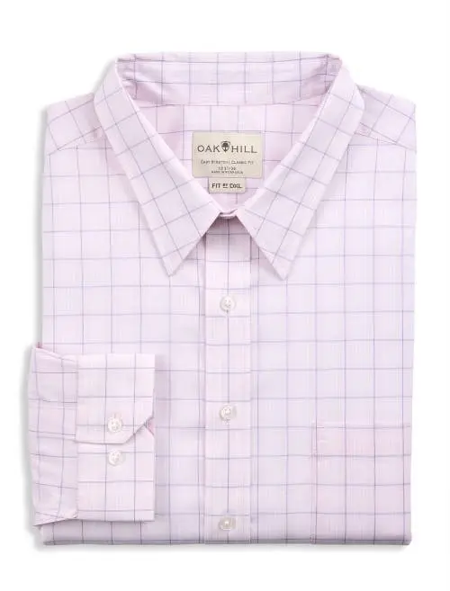 OAK HILL BY DXL Big & Tall Plaid Dress Shirt