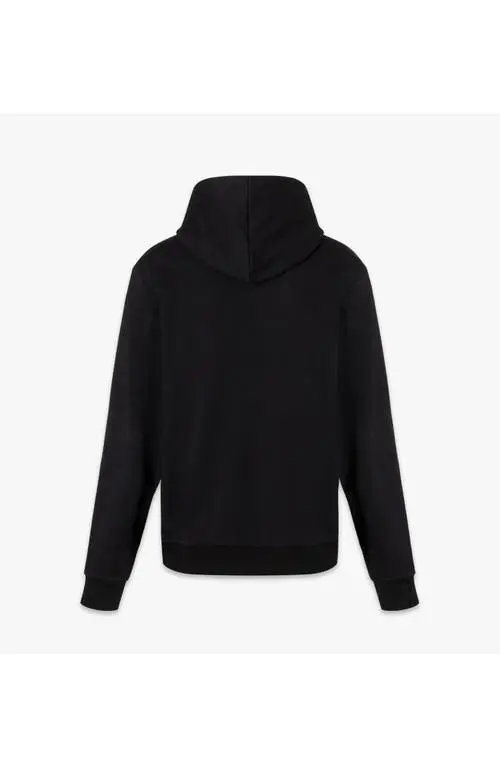 Mcm Classic Logo Hoodie In Organic Cotton - Black