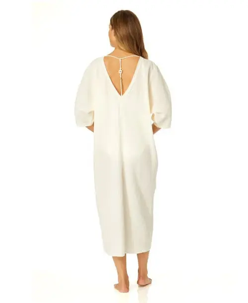 ANNE COLE Double V Neck Kaftan Cover Up
