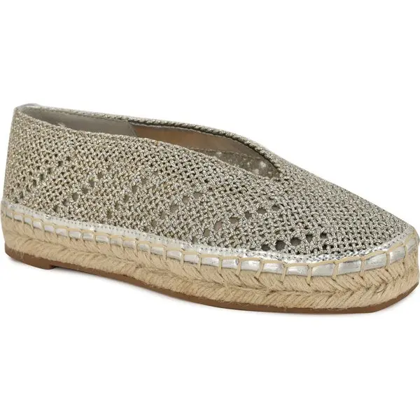 Nine West Rorie Woven Espadrille - Silver