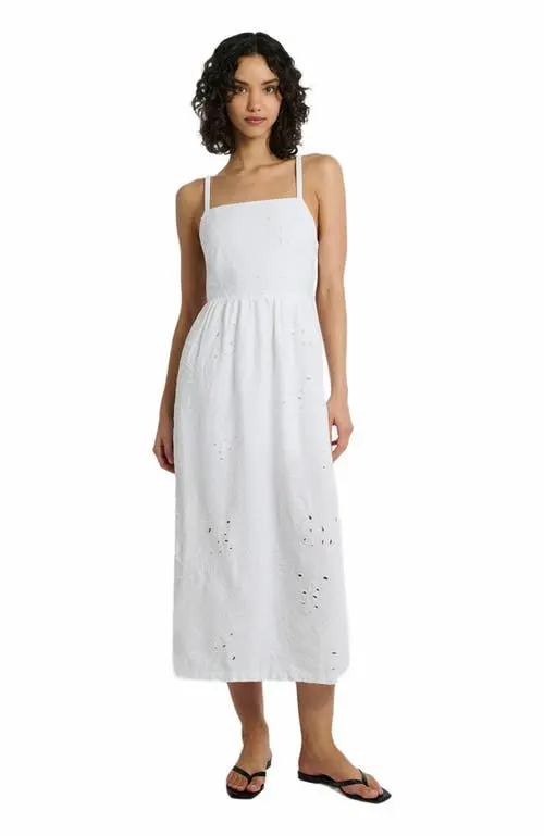 Onia Air Linen Blend Maxi Dress - White