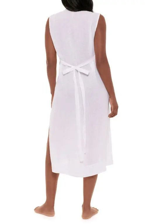 Miraclesuit Pleated Sleeveless Midi Dress - White