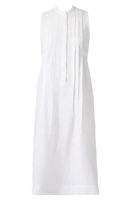 Miraclesuit Pleated Sleeveless Midi Dress - White
