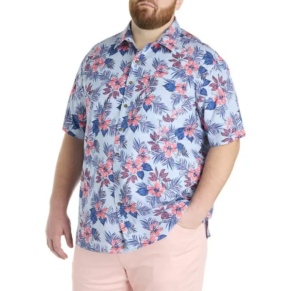 OAK HILL BY DXL Big & Tall Floral Sport Shirt