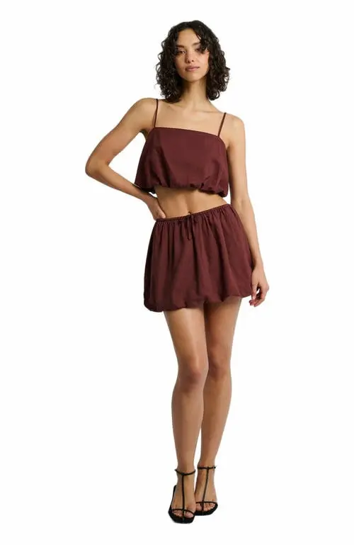 Onia Air Linen Bubble Crop Top