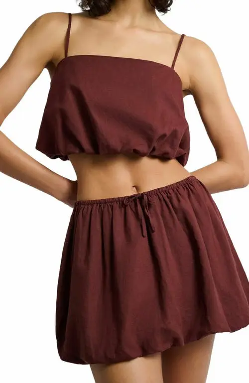 Onia Air Linen Bubble Crop Top