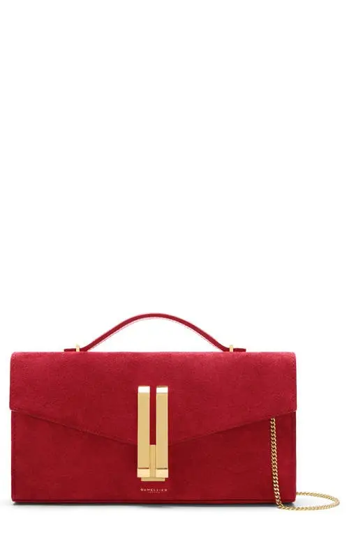 DEMELLIER Vancouver Leather Clutch - Berry Red/berry Red