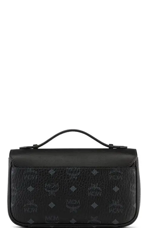 Mcm Tracy Crossbody In Visetos Leather Mix - Black