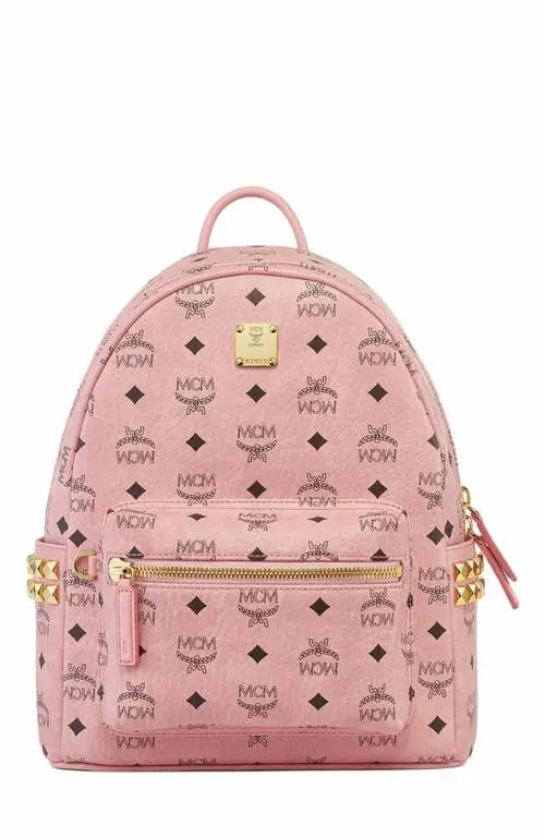 Mcm Stark Side Studs Backpack - Pink
